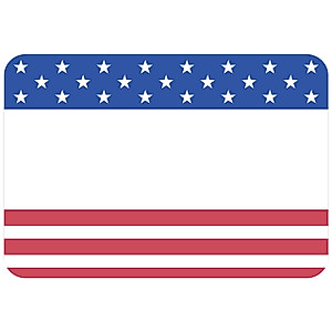 Avery Premium American Flag Name Tags, No Lift No Curl, 36 Handwriteable Name Stickers