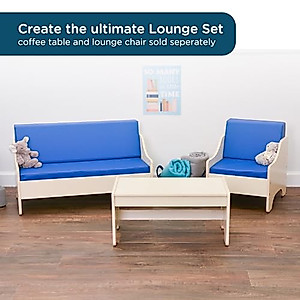 Children’s Factory Everyday Lounge Sofa, Blue, Kids Couch, Toddler Preschool or Daycare Flexible Seating, Classroom Reading Book Nook Furniture