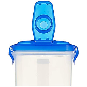 LocknLock Aqua Fridge Door Water Jug with Handle BPA Free Plastic Pitcher with Flip Top Lid Perfect for Making Teas and Juices, 2 QT, Blue