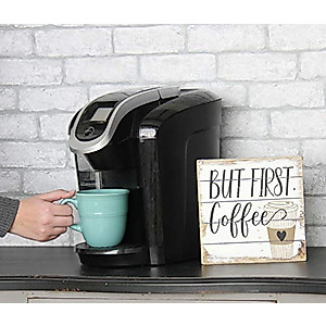 Sincere Surroundings Perfect Pallet Petites 6" x 6" Wood Sign, But First, Coffee