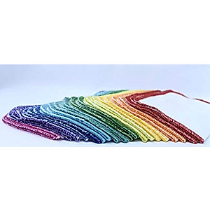 2 Ply 8x8 Inches White Cotton Birdseye Little Wipes Set of 20 Rainbow Edging