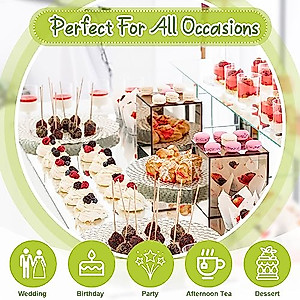 Dandat 400 Pcs 2 oz Mini Dessert Cups with Spoons Clear Plastic Mousse Cups with Spoons Footed Trifle Bowl with Pedestal Fruit Parfait Appetizer Cups Wine Glasses for Serving Party Wedding Birthday