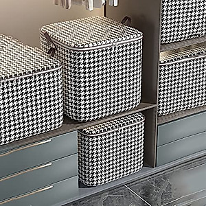 Portable Large Capacity Folding Clothes Wardrobe Sorting Storage Bag - Space Save Lightweight Organizer Box with Reinforced Handle Zipper for Home Office Bedroom Bedding (L(50x50x70cm))