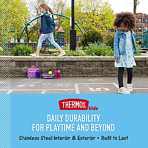 THERMOS FUNTAINER Water Bottle with Straw - 12 Ounce, Wish - Kids Stainless Steel Vacuum Insulated Water Bottle with Lid