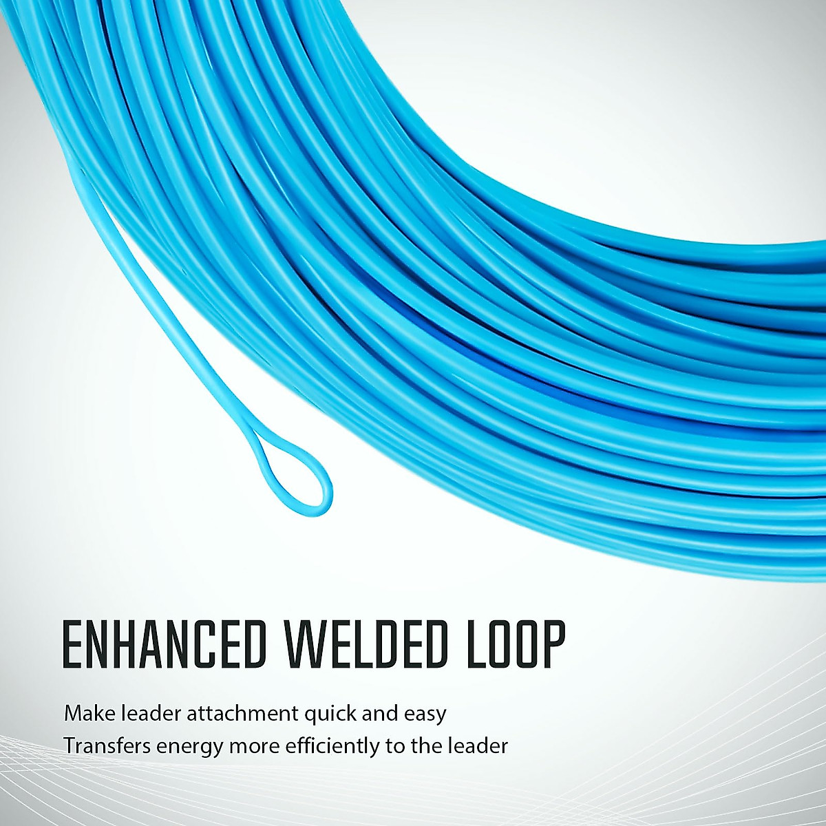 Piscifun Sword Fly Fishing Line with Welded Loop, Weight Forward Floating Fly Line, WF5wt, 100FT, Sky Blue