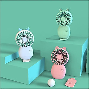 Xbgozly Handheld Fan, Personal Mini Fan With Rechargeable Battery Operated 3 Adjustable Speed, Portable Hand Held Fan For Girls Women Kids Outdoor Travelling Or Indoor Office Home (Green)