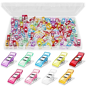 Bofoho 100pcs Sewing Clips Multipurpose Quilt Clips for Fabric Multi-Colored Plastic Sewing Quilting Supplies Craft Clips for Small-Scale Projects and Crafting Tools Accessories