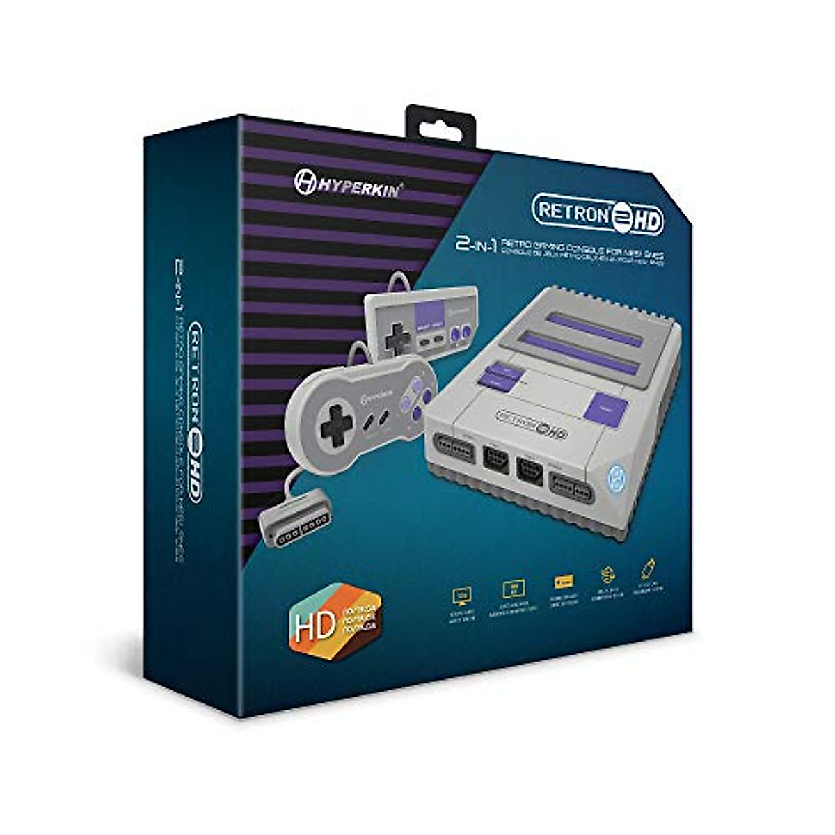 Hyperkin RetroN 2 HD Gaming Console for NES/Super NES/Super Famicom (Gray)