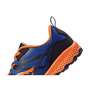 Saucony Peregrine 12 Shield Sneaker, Navy/Orange, 5 US Unisex Big Kid