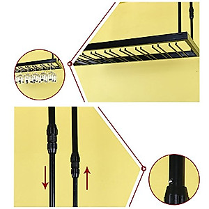 Wine Racks Metal Wine Glass Rack,Glassware Rack Wine Rack,Glassware Wine Rack、Shelf Wine Glass Holder,Wine Glass Rack, Champagne Glass Rack、 (Color : Black, Size : 50 * 35cm)