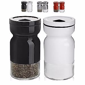 The Original Salt and Pepper Shakers set with Adjustable Pour Holes- for salts,sugar and spices