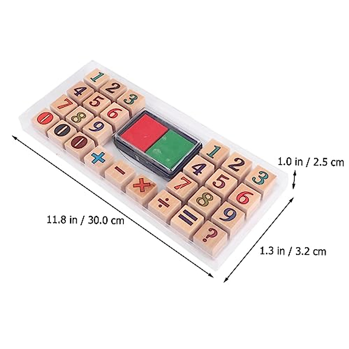 STOBOK Wood Rubber Stamp 2 Sets kidcraft playset Wooden Stamps stampers for Sealing Stamp Wood Rubber Stamp Planner Stamp Bamboo Number Signet Number Stamper Boxed Gift Sealing Stamp