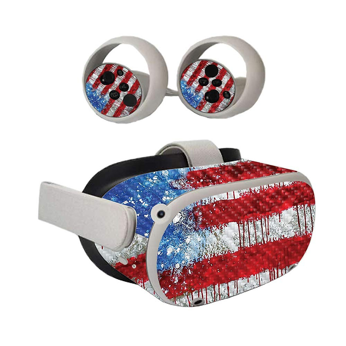 MightySkins Carbon Fiber Skin Compatible with Oculus Quest 2 - Colors Dont Run | Protective, Durable Textured Carbon Fiber Finish | Easy to Apply | Made in The USA