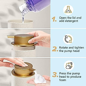 Rolilink Foaming Soap Dispenser, Ceramic Hand Soap Dispenser