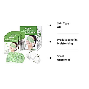 16 Packs Steam Eye Masks for Dry Eyes, SPA Warm Eye Mask, Relief Eye Fatigue Hot Sleep Eye Mask for Puffy Eyes Mask, Disposable Moist Heating Compress Pads for Sleeping, Christmas Gift, Unscented