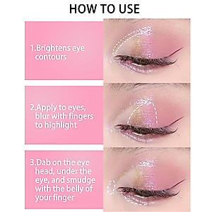 LYSdefeu Glitter Eye Shadow Set - 3Pcs Shimmer Metallic Chameleon Liquid Eyeshadow Kit, Lightweight Water Texture, Quick Drying Long Wearing Eyeshadow,Halloween Glitter Eye Makeup for Women Girl