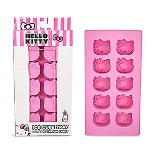 Sanrio Hello Kitty Flexible Silicone Mold Ice Cube Tray In Character Shapes | Reusable Ice Mold For Freezer