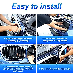 Red Grill Stripes for BMW F30 F32, Kidney Grille Inserts Trim for BMW 3 4 Series (F20 F30, Red)