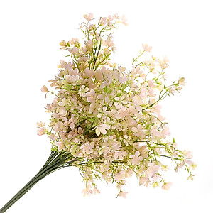 Grand Verde 29” Blush-Pink Plastic Flowers Artificial Bouquet Faux Greenery Long Stems for Tall Vase, DIY Crafts Home Decoration, Bulk 5pcs