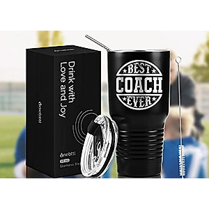 Onebttl Coach Gifts, Funny Gift Idea for Appreciation, Christmas, Birthday, 30oz Stainless Steel Insulated Travel Mug - Best Coach Ever