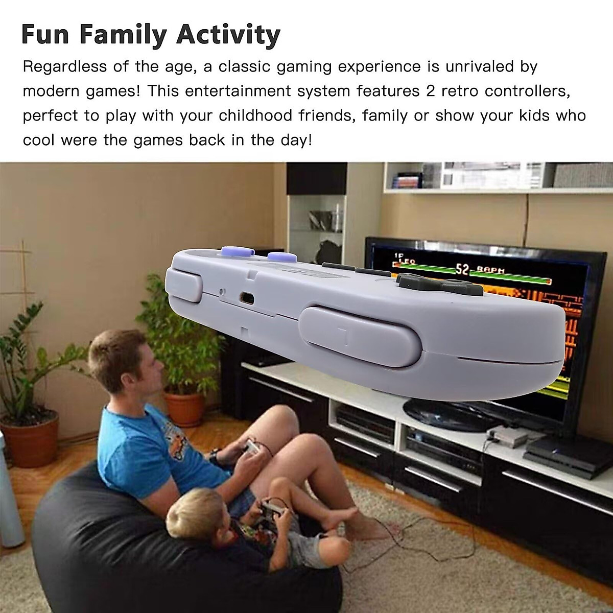 USonline911 2 Pcs 2.4GHz Wireless Gamepad Controller For Super Nintendo NES & SNES classic mini Wireless Console controller joystick games