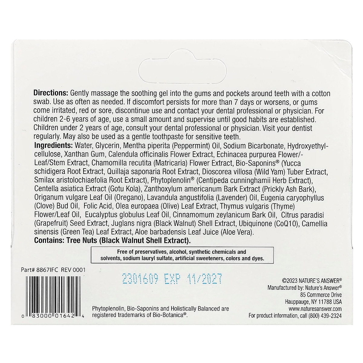 Natures Answer Periorub Topical Rub, 0.5 oz Dentist Formulated Soothing Gel for Teeth and Gums