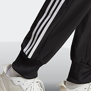 adidas Men's AEROREADY Essentials Woven 3-Stripes Cuffed Pants Black/White Medium