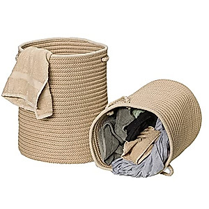 Colonial Mills Boat House Braided Hamper, 17"x17"x22", Natural