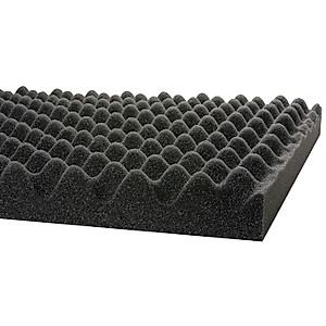 AK TRADING CO. Sound Damping Products, Charcoal, 1.5" X 24" X 18" (EGGCRATE-24x18x1.5_CHX)