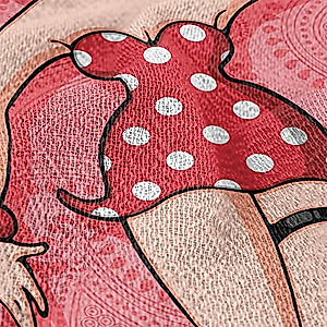 LOGOVISION Betty Boop Blanket, 50"x60" Paisley & Polka Dots Woven Tapestry Cotton Blend Fringed Throw