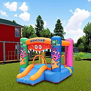Inflatable Bouncy Castle, Children's Inflatable Castle, Small Indoor and Outdoor Trampoline, Environmental Protection, Oxford Cloth Fabric, Water Inflatable Children's Playground