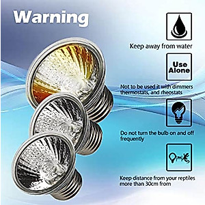 UVA UVB Reptile Light 4 Pack 50W UVB Bulb for Reptiles and Amphibian Terrariums for Turtle Sun Basking Heat Lamp and Cages Works with Various Lamp Fixtures Come with UV Test Card