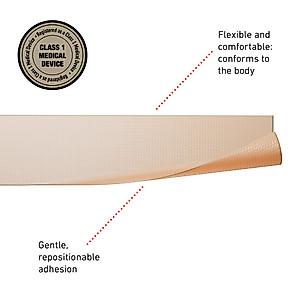 Neo G Opti-Heal Silicone Medical Tape for Wound Care – Medical Surgical Tape Sensitive Skin for Fixation of Wound Dressings, Bandages, Medical Devices - Adhesive First Aid Tape Roll -1 inch x 3.3 yd