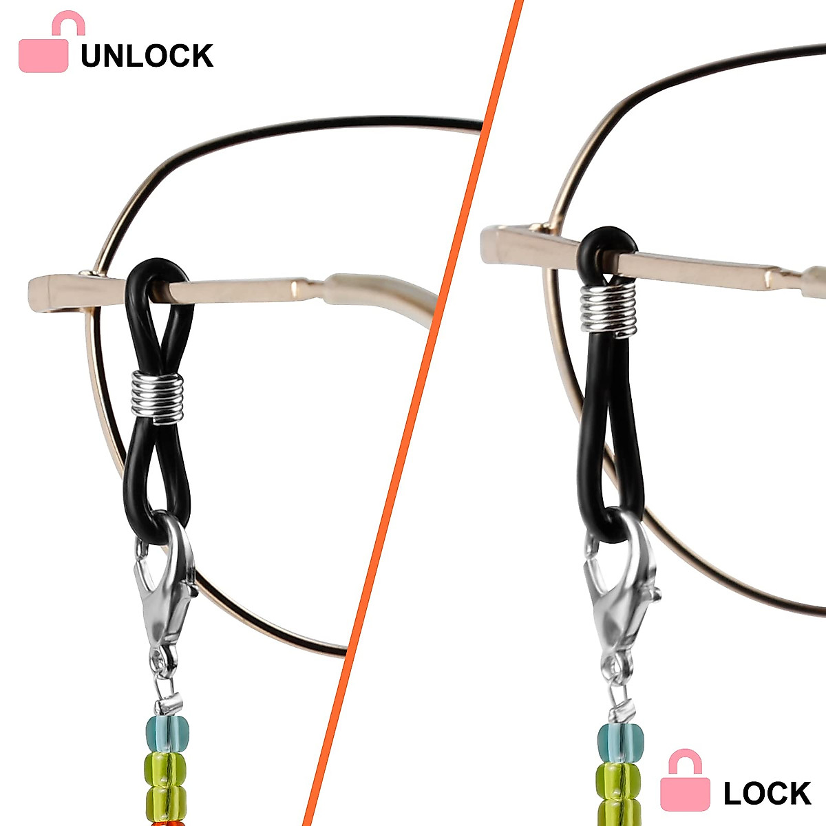 ONESING 10 Pcs Eyeglass Chains for Women Eyeglasses String Holder Glasses Strap Eyewear Chain Glasses Cord Lanyard Gift