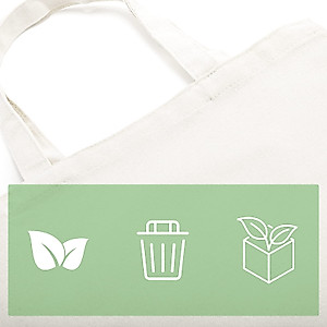 SOUJOY 12 Pack Blank Canvas Tote Bags, Reusable Grocery Shopping Bag with Handles, 14'' x 16'' Cotton Plain Tote Bag for Crafts, DIY, Advertising, Promotion, Gift, Activity