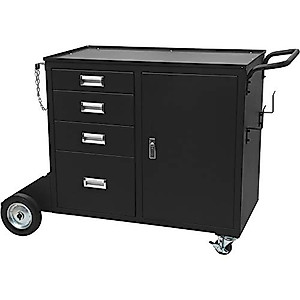 Klutch Heavy-Duty Welding Workstation - 4-Drawers, 50 3/4in.L x 24 3/8in.W x 34 5/8in.H
