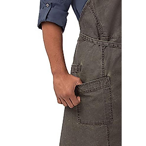 Chef Works unisex adult Denver Chefs Cross-back Bib Work Utility Apron, Olive Wood, One Size US