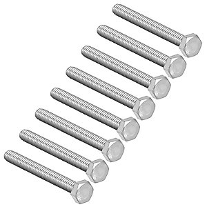 uxcell M8x75mm Hex Bolts 304 Stainless Steel Hexagon Screw Bolt 8pcs