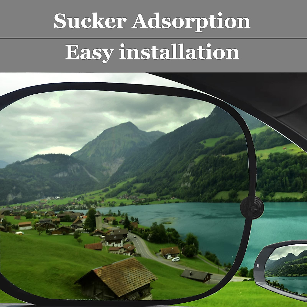 2PCS Universal Car Window Sun Shade, 17.3×14.2 Inch for Car Side Window Sun Glare, Sun and Glare Protection for Your Child, Blocks 99% of Harmful UV Rays