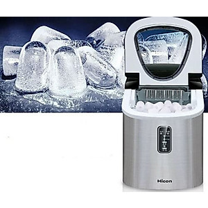 220V Stainless Commercial Ice Cube Maker Portable Ice Machine Restaurant