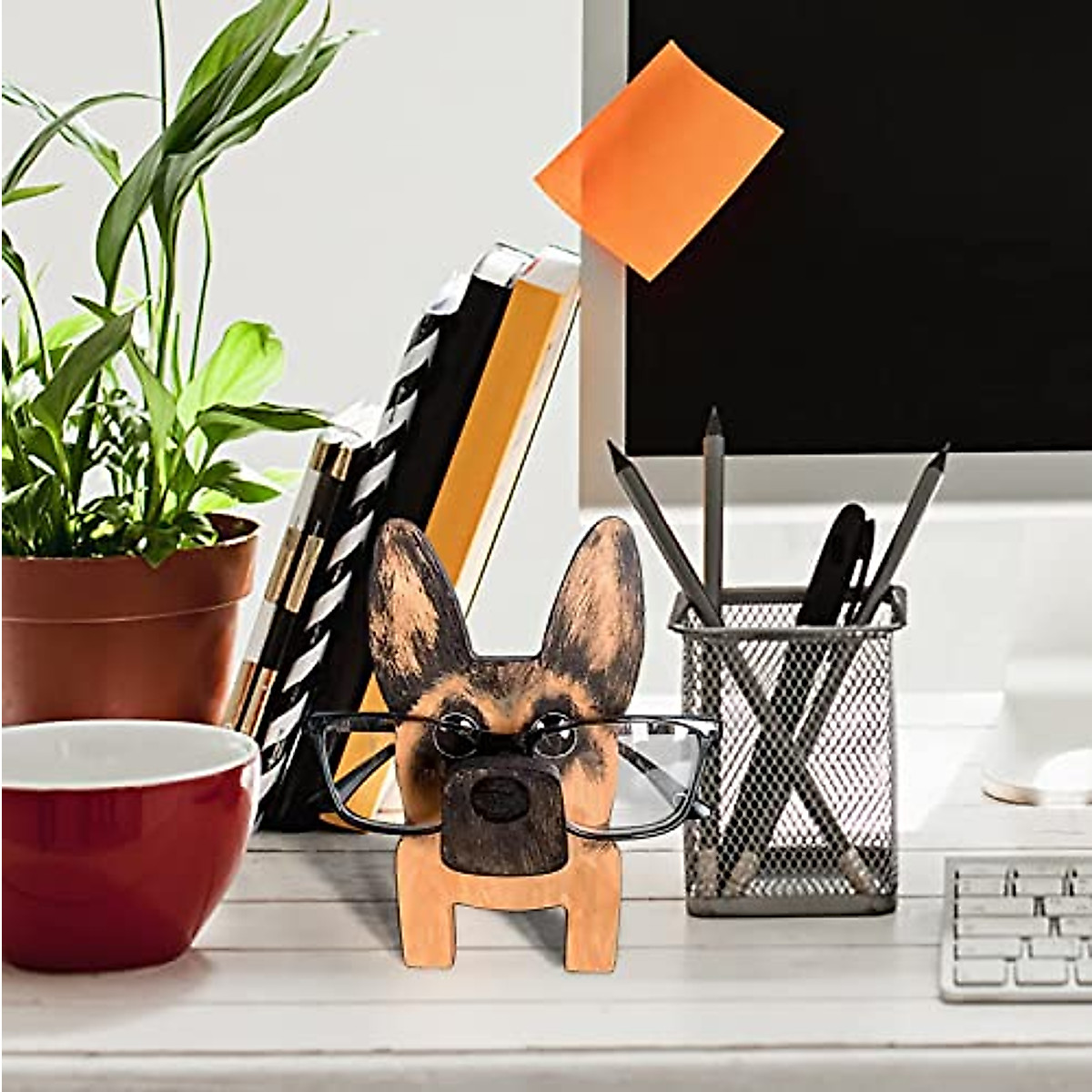 Yaoercty Delivered Before Christmas - Cute Creative Animal Glasses Rack Holder, 1PC Cute Wooden Animal Shaped Glasses Frame Home Office Desktop Decor,Valentine's Day (F)