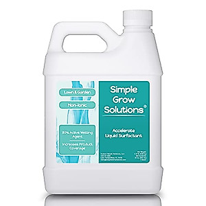 Liquid Surfactant, Non-Ionic - Accelerate Performance & Effectiveness of Foliar Fertilizer and Other Lawn & Garden Solutions - Better Wetting, Sticking & Absorption - 32 Ounce - Simple Grow Solutions
