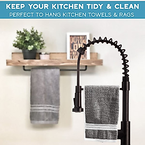Strictly Sinks Kitchen Faucet with Pull Down Sprayer-Contemporary Design Single Handle High Arc Spring Faucet–Dual Function Spray Head with 360 Swivel Spout-Towel Bar Sink Faucet (Black)