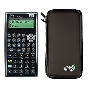 HP 35S Technical Scientific Calculator + WYNGS Protective Case Black