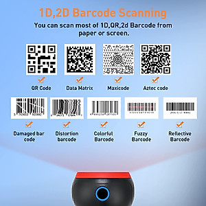 Desktop Barcode Scanner,JRHC 1D 2D Omnidirectional Hand Free USB Wired Platform Scanner QR Barcode Reader Automatic Sensing Barcode Scanner for POS PC Supermarket Bookstore Retail Mall