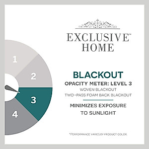 Exclusive Home Curtains EH8462-02-2-84H Crescendo Lined Blackout Hidden Tab Top Curtain Panel Pair, 52x84, Champagne