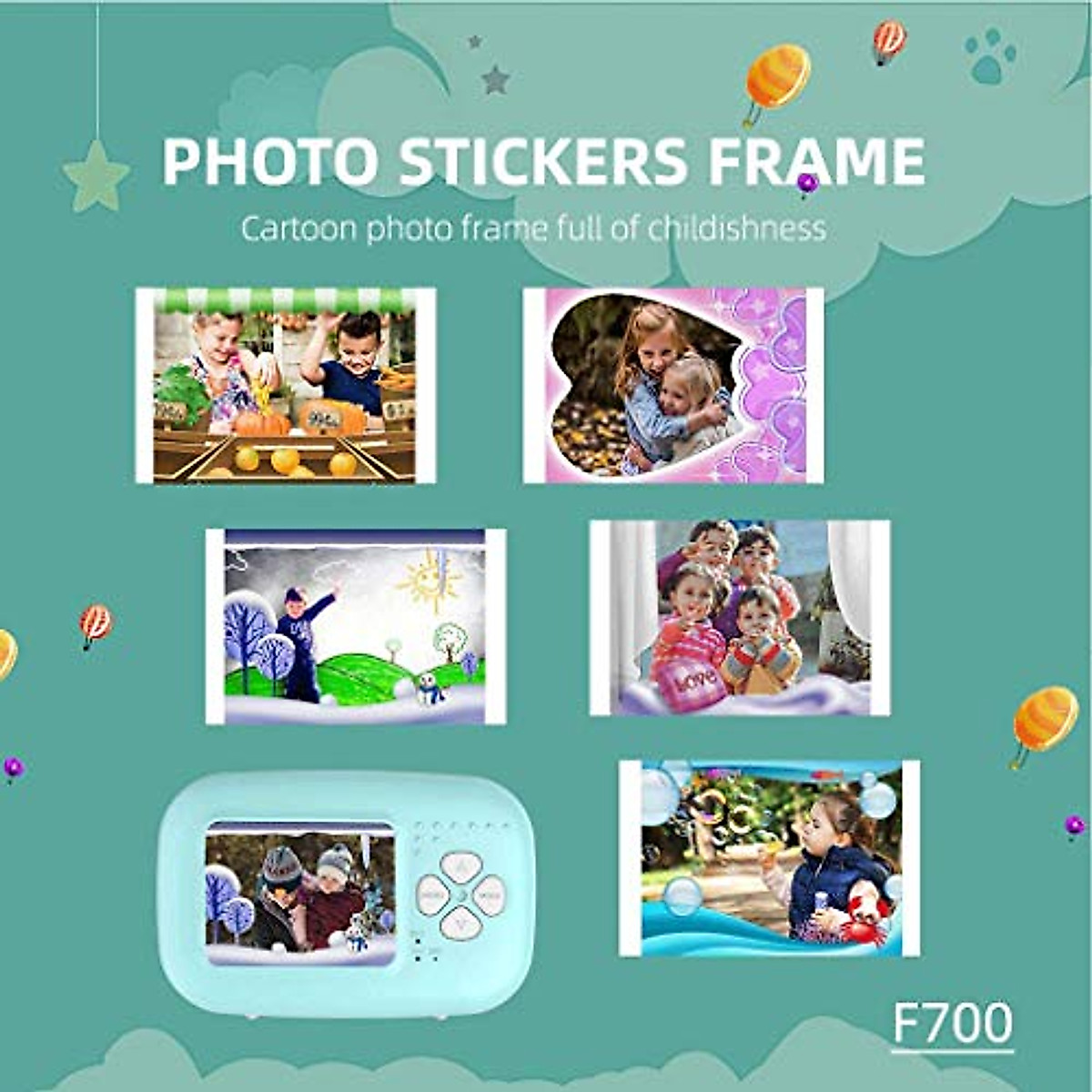 LKYBOA Plastic Small SLR Children's Camera -Kids Camera, Camera for Kids Video Cameras Kids Digital Camera Year Old Girl with Card