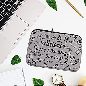 ENSIANTH Science Gift Scientist Gift It’s Like Magic,But Real Laptop Sleeve Science Teacher Gift Biologist Graduation Gift (Science Magic LS)