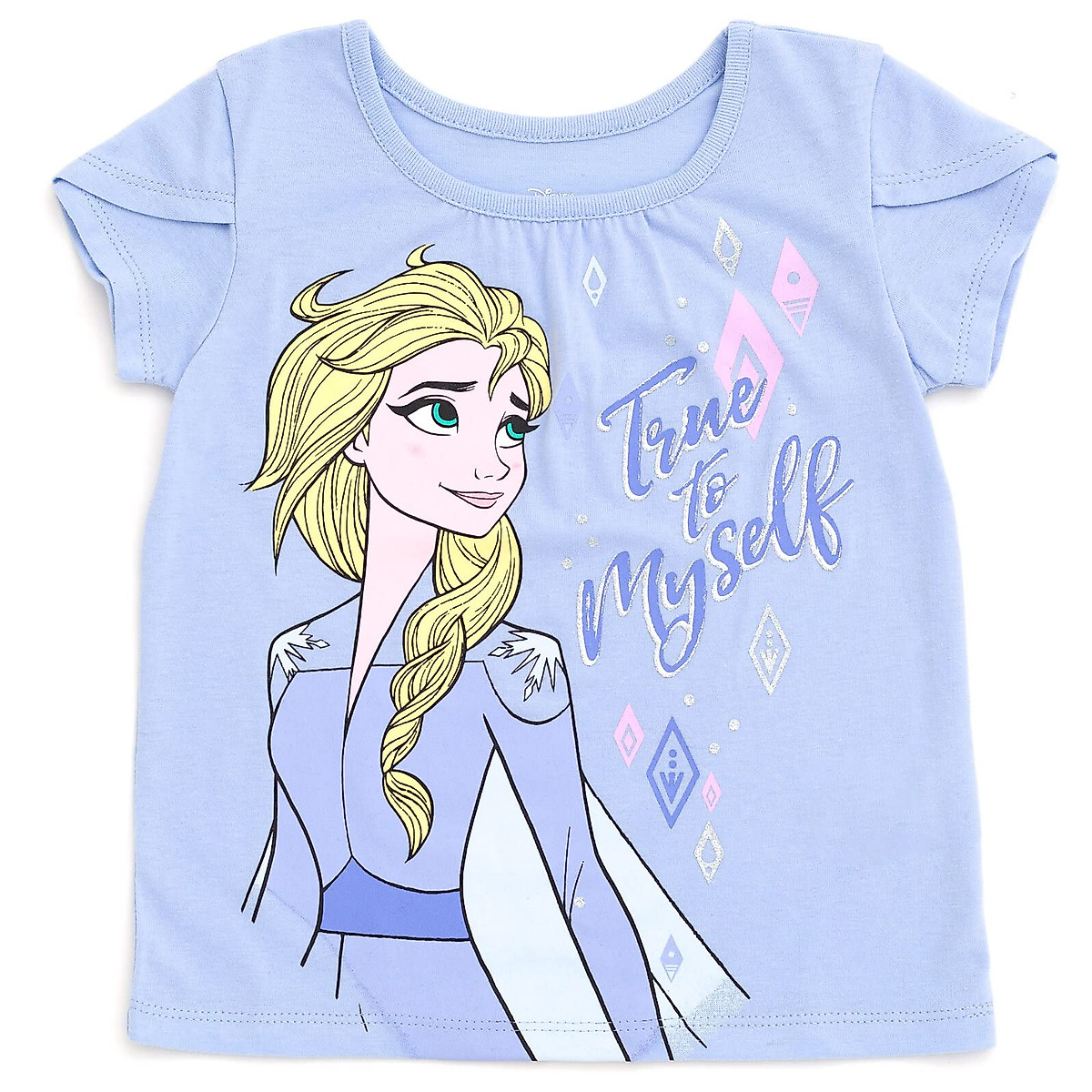 Disney Frozen Elsa Toddler Girls T-Shirt Mesh Skirt and Scrunchie 3 Piece Outfit Set 5T