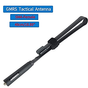ABBREE Tactical Foldable Antenna 18.89inch GMRS Antenna SMA-Female for Baofeng etc GMRS Radios